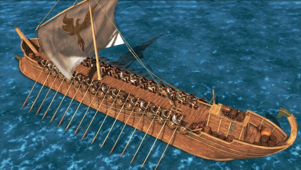 greek ship 3d model