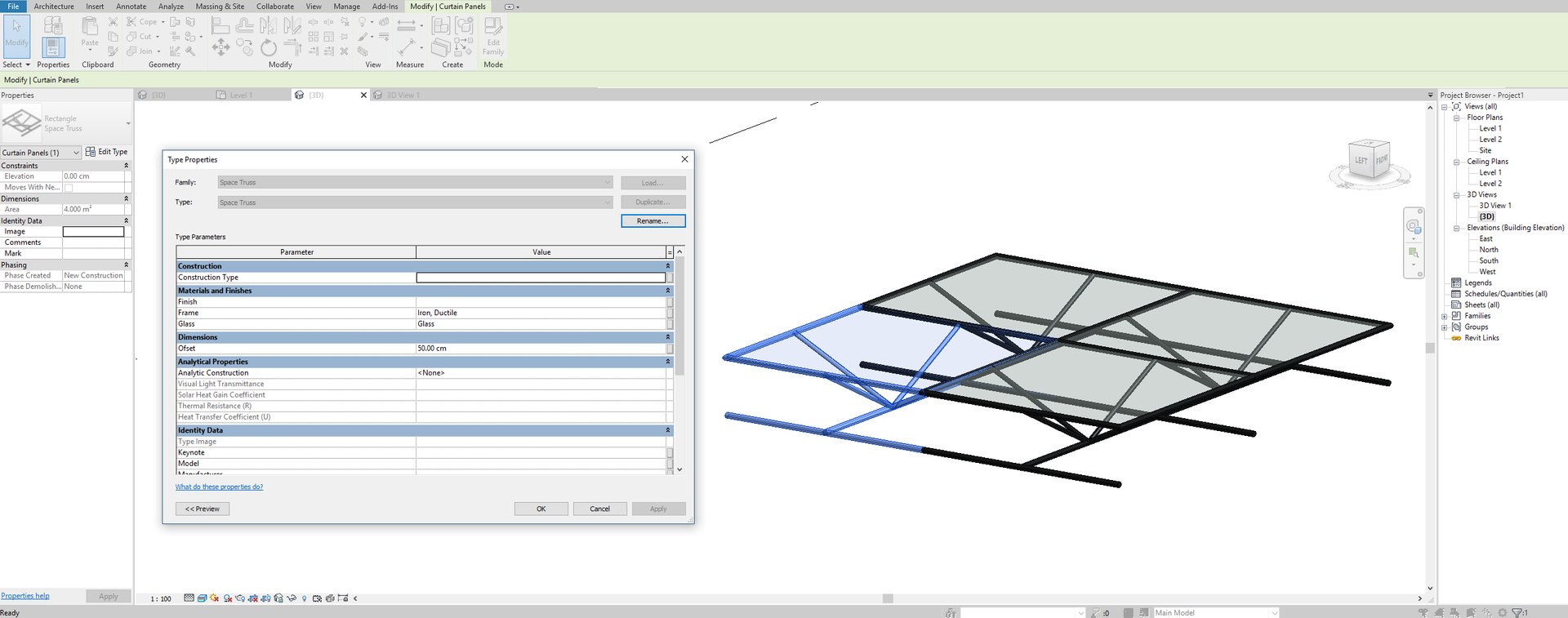 3D Model Revit Family Space Truss - TurboSquid 1326681