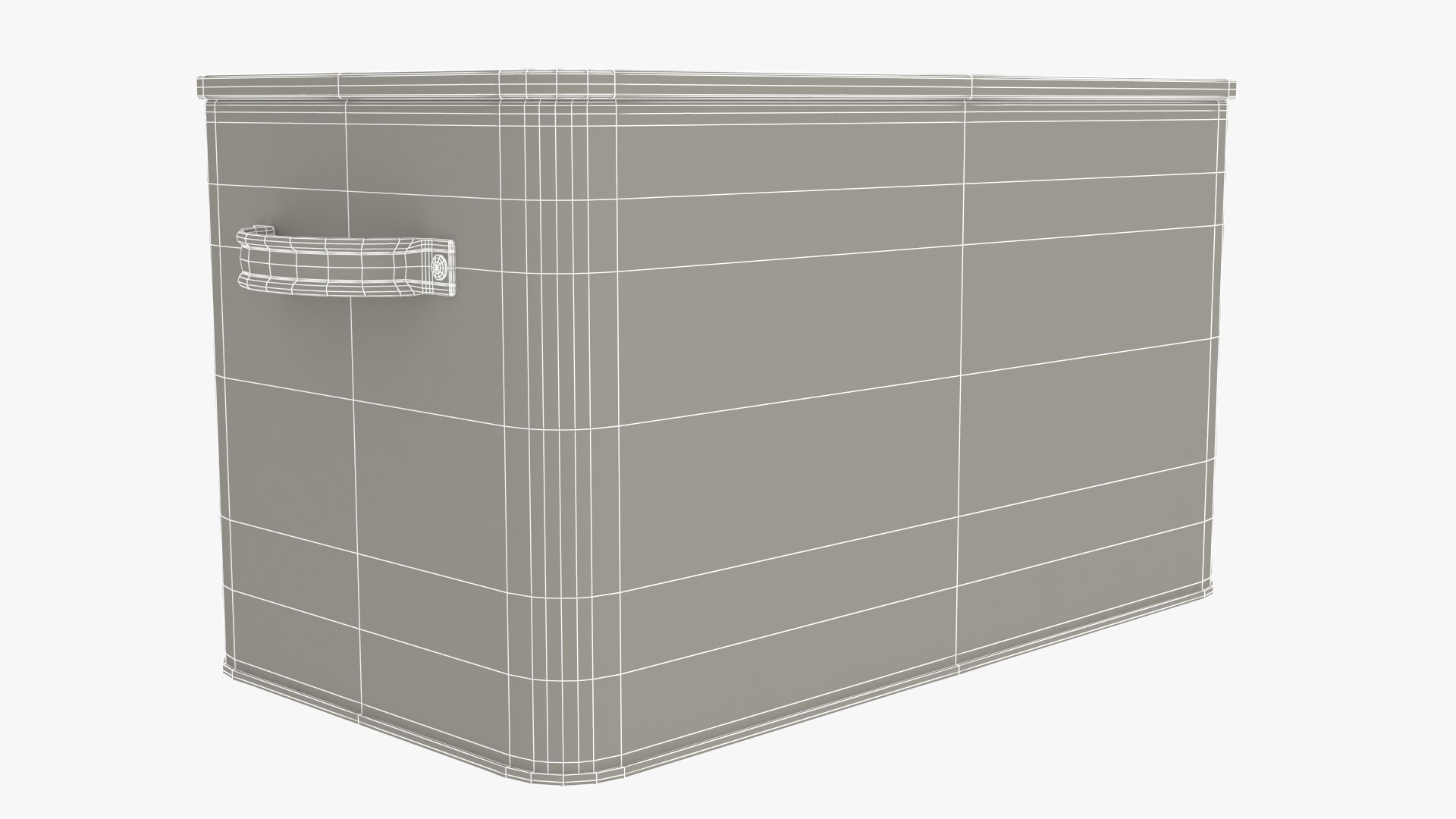 3D Kitchen Bread Box Grey Small Model - TurboSquid 1912699