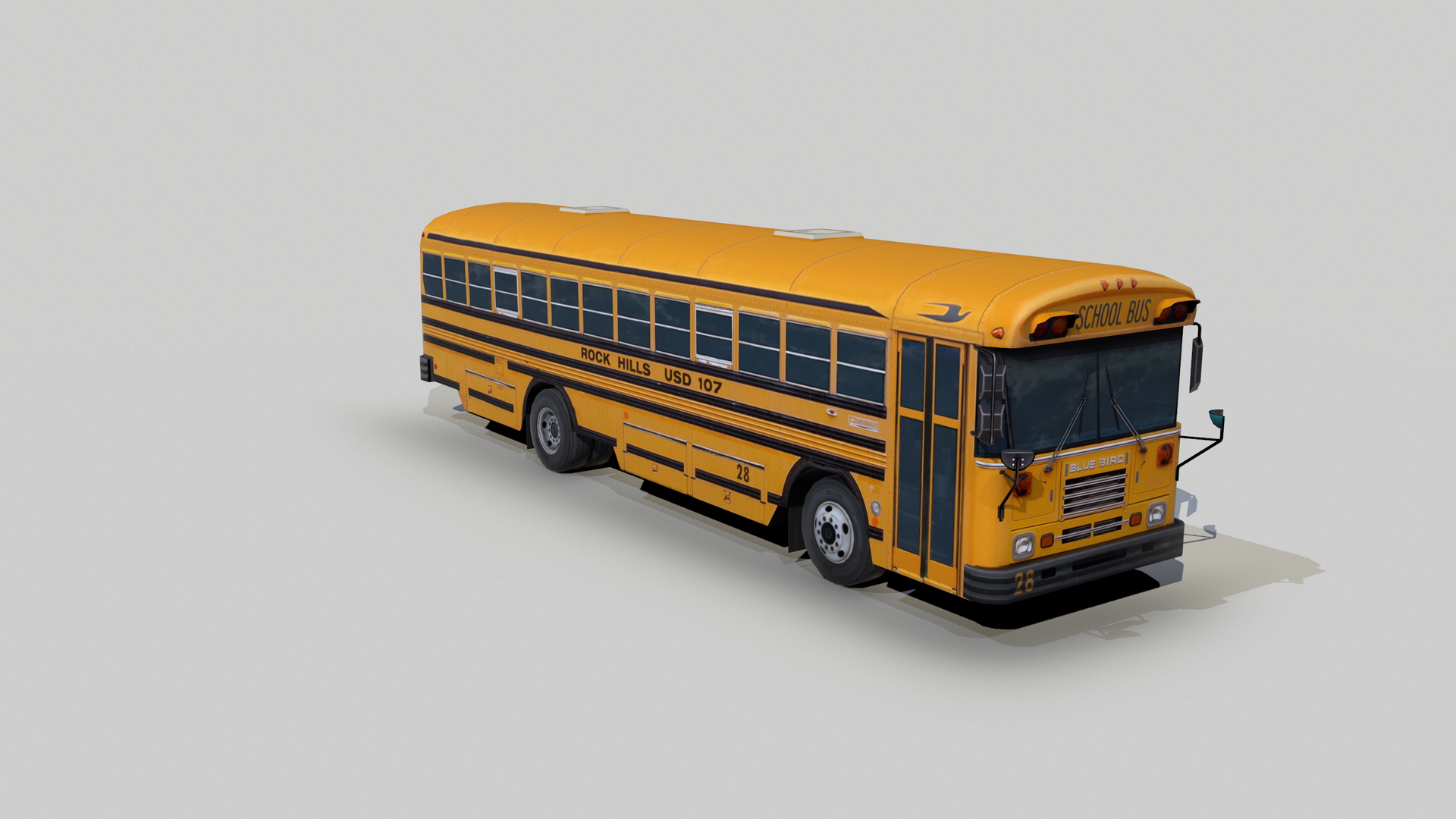 3D Blue Bird Tc2000 School Bus - TurboSquid 1386446