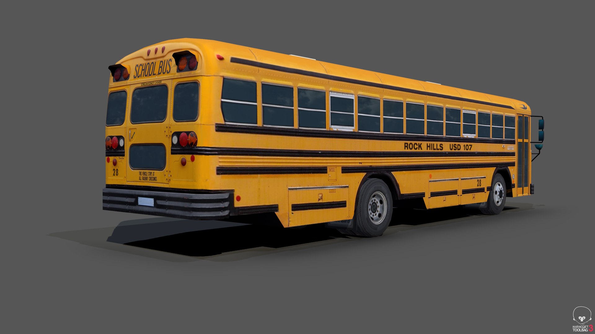 3D Blue Bird Tc2000 School Bus - TurboSquid 1386446