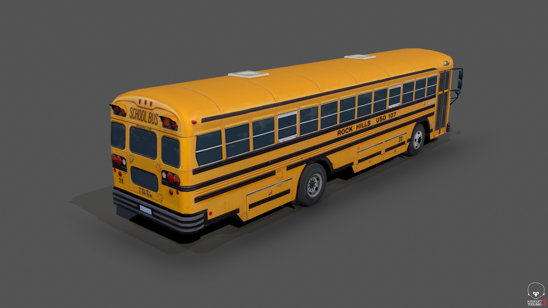 3D blue bird tc2000 school bus - TurboSquid 1386446