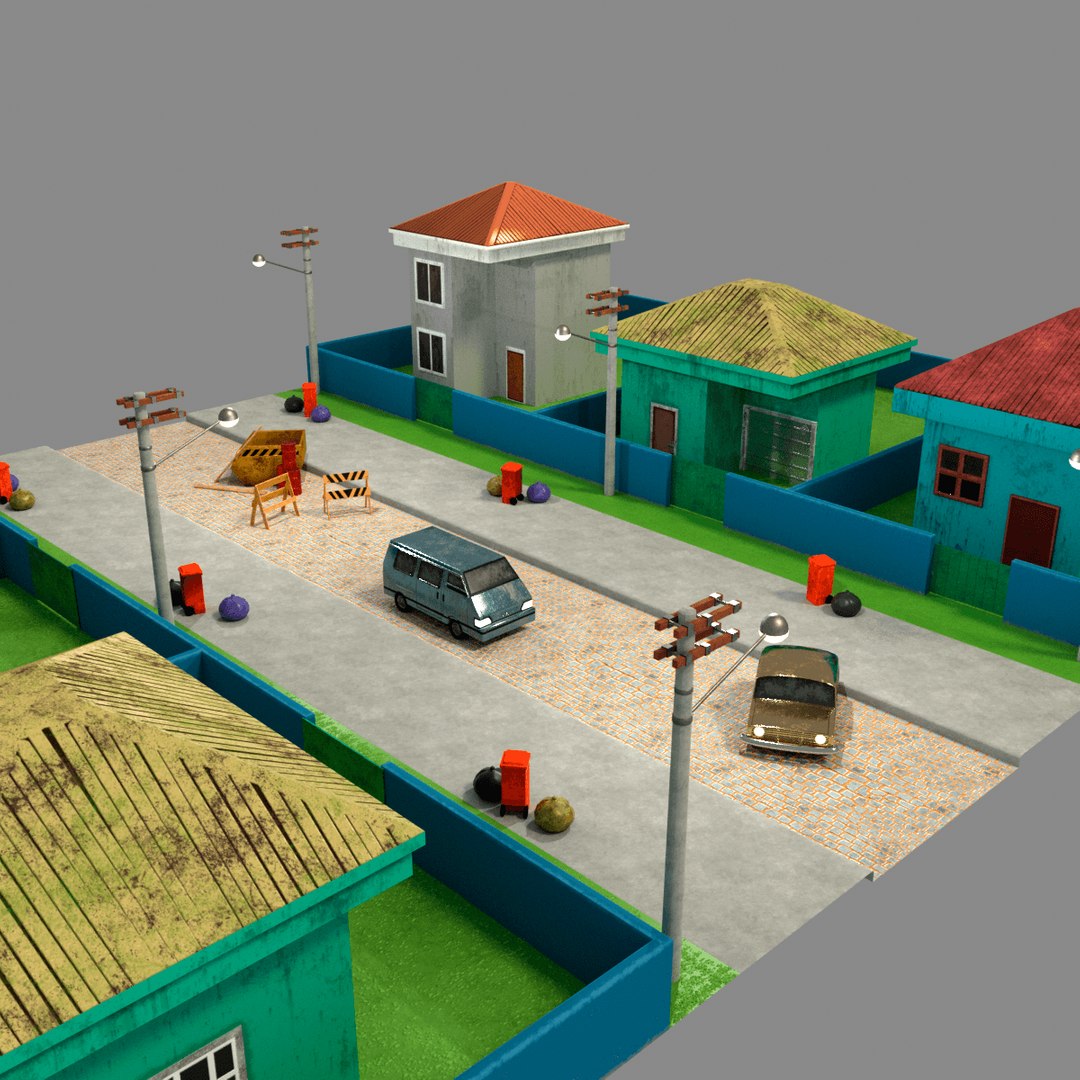 Modular City Neighborhood 3D Model - TurboSquid 1502930