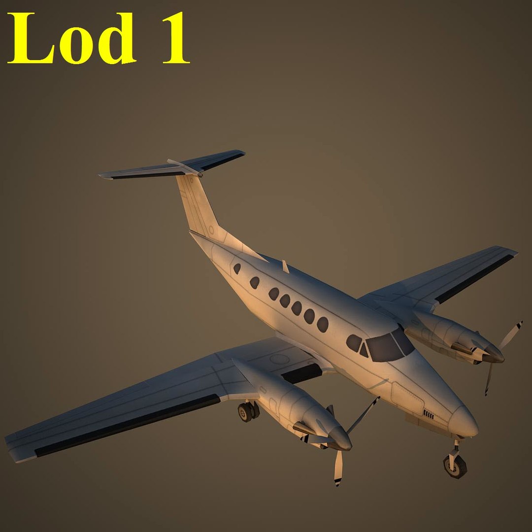3d beech 300 super model