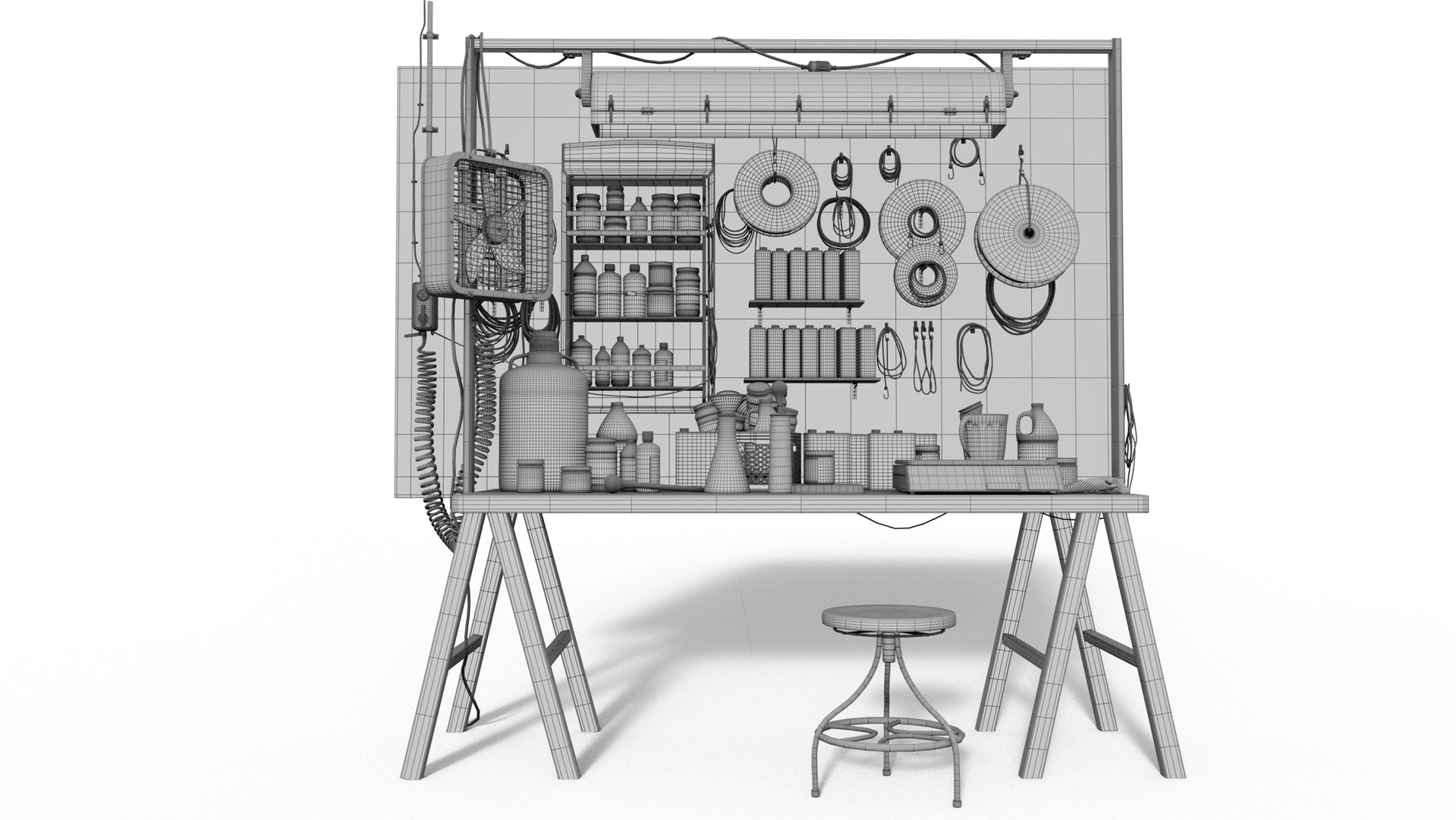 Lab Workbench 3D Model - TurboSquid 2237505