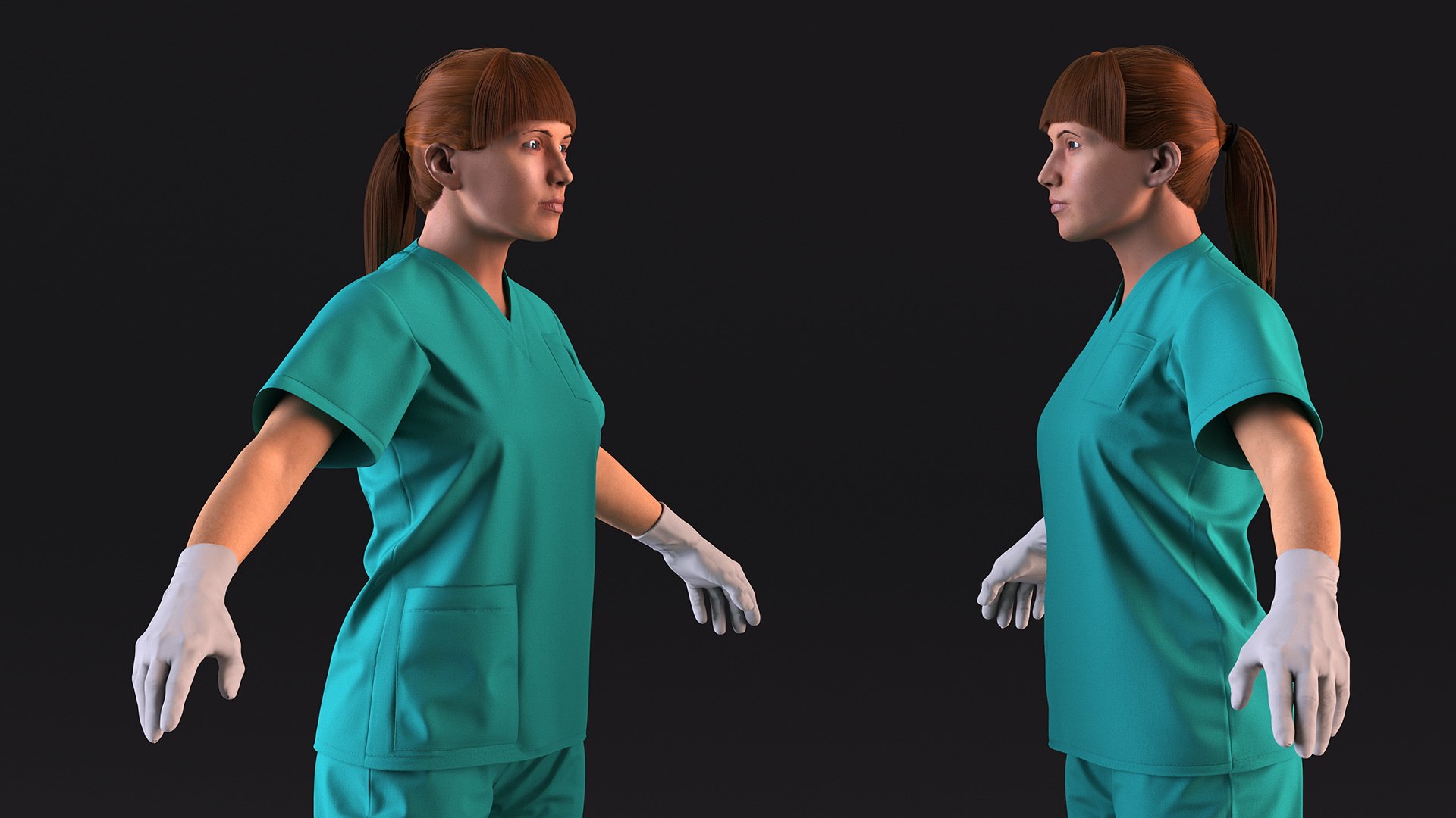 3D Model Female Doctor Character Fur - TurboSquid 2228915