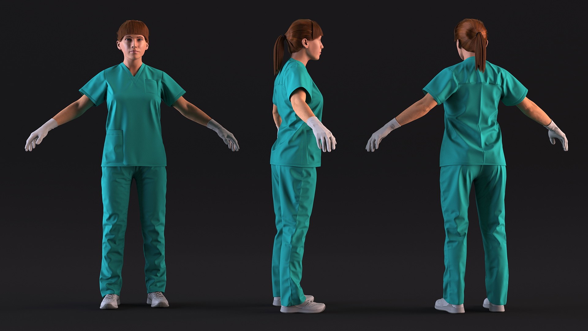 3D Model Female Doctor Character Fur - TurboSquid 2228915