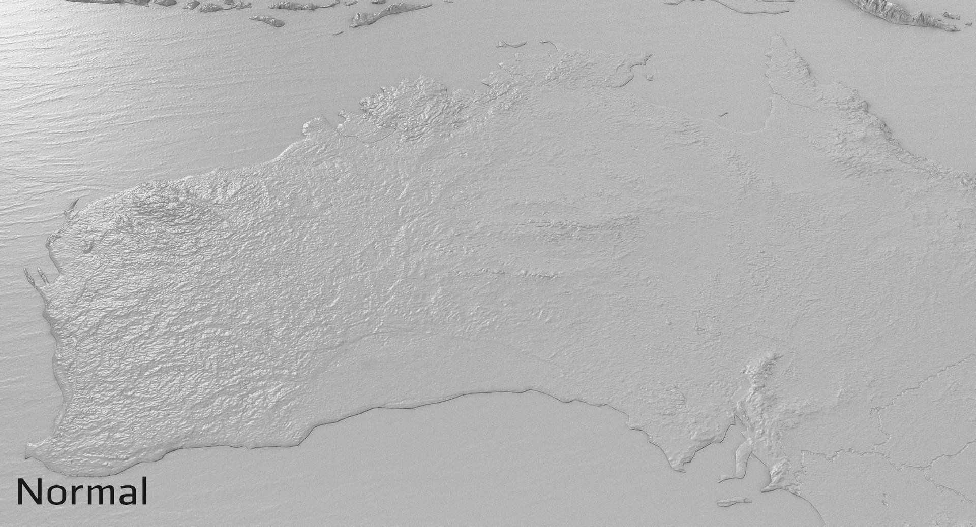 Australia Topographic Map 3D Model - TurboSquid 2324813