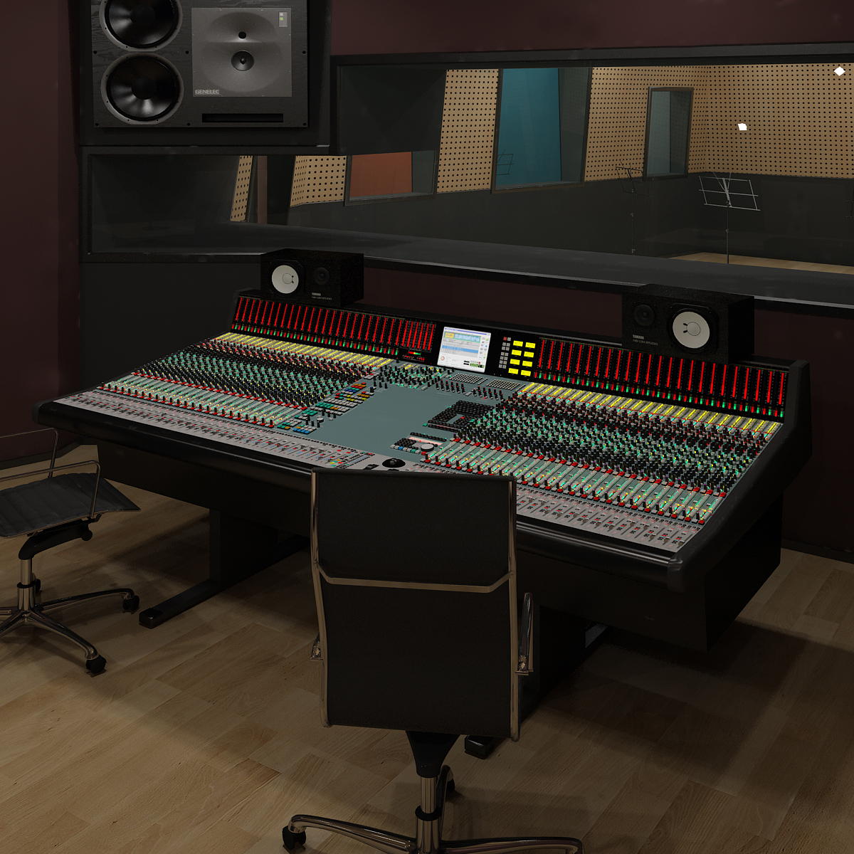 neve mastering console 3d model
