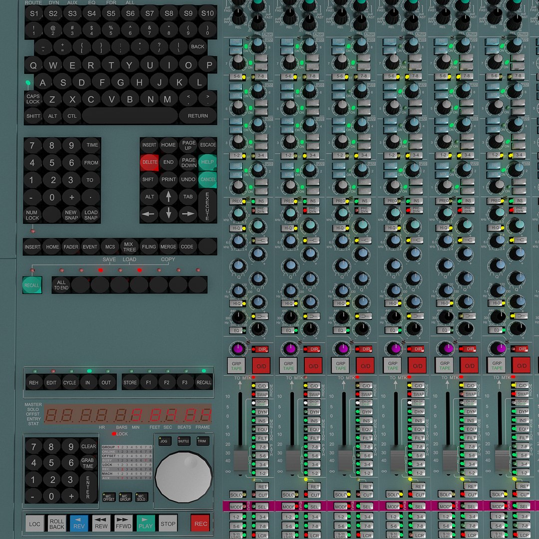 Neve Mastering Console 3d Model
