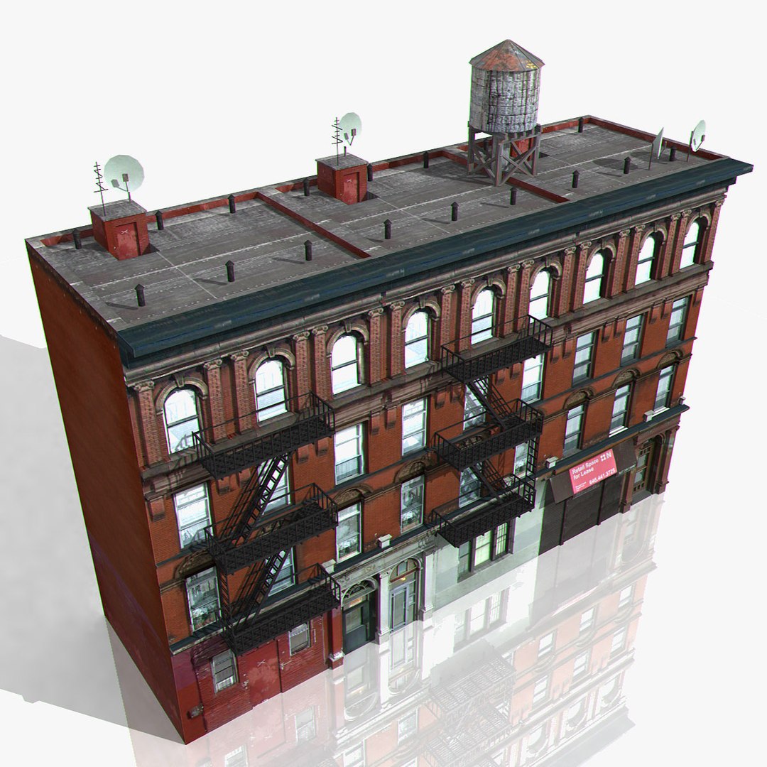 3d photorealistic 10 buildings set