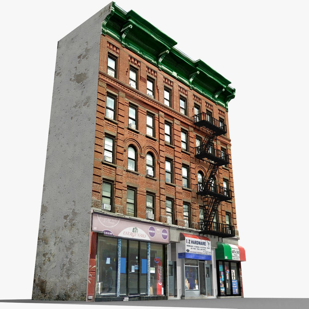 3d photorealistic 10 buildings set