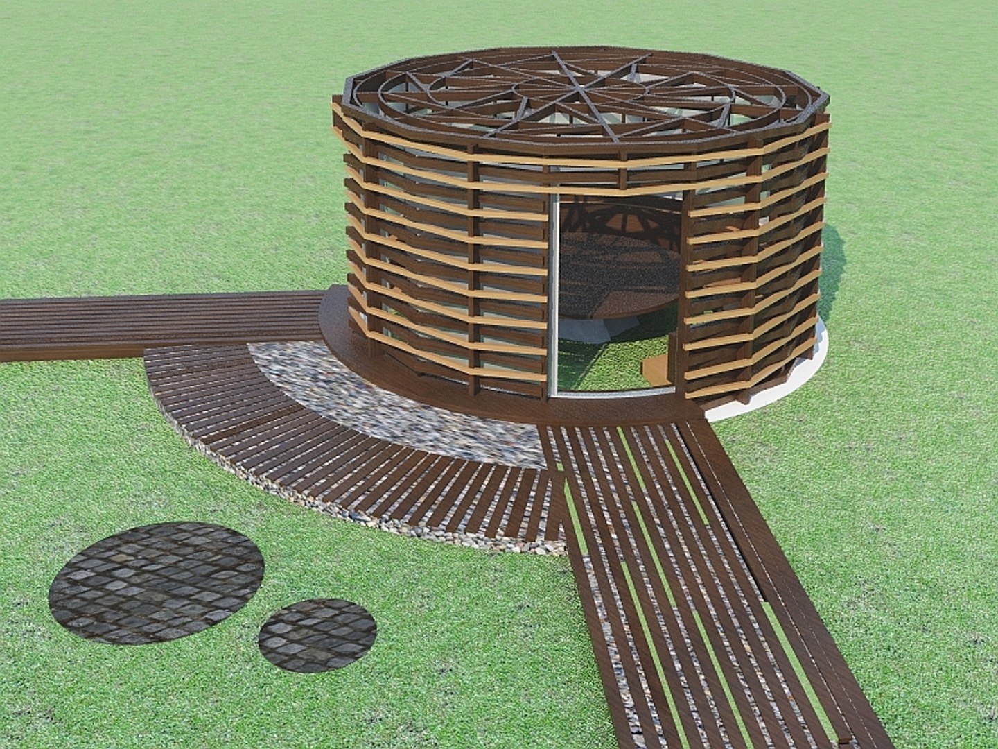 3ds max garden house