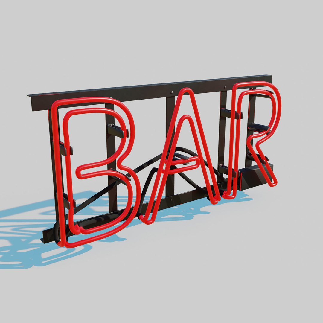 Neon Bar Sign 3D Model - TurboSquid 2009243