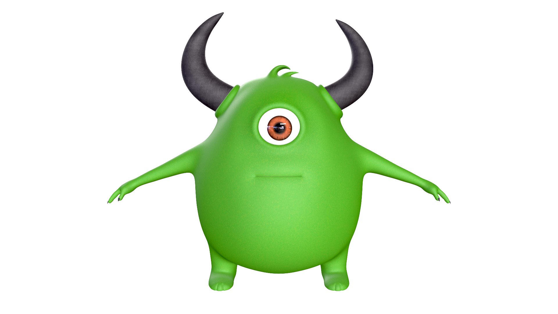 Cartoon One Eye Monster 3D Model - TurboSquid 2287820