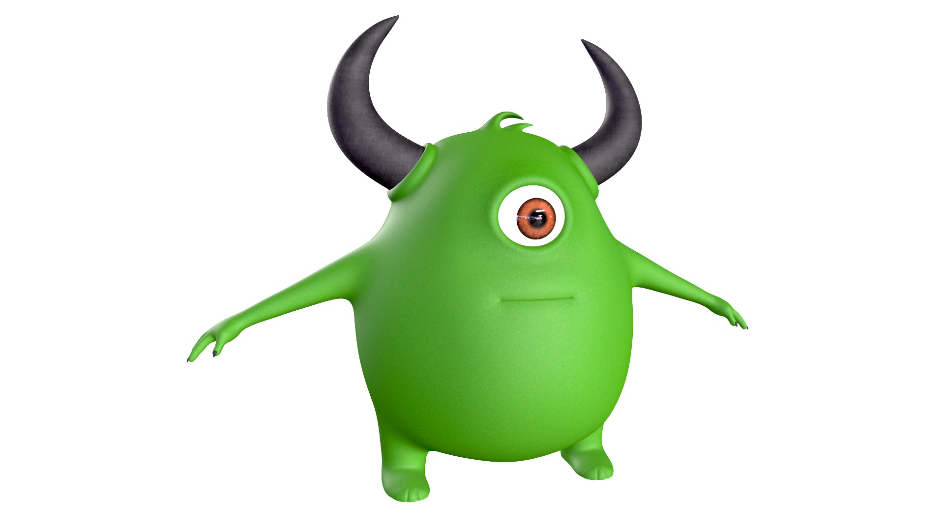 Cartoon One Eye Monster 3D Model - TurboSquid 2287820
