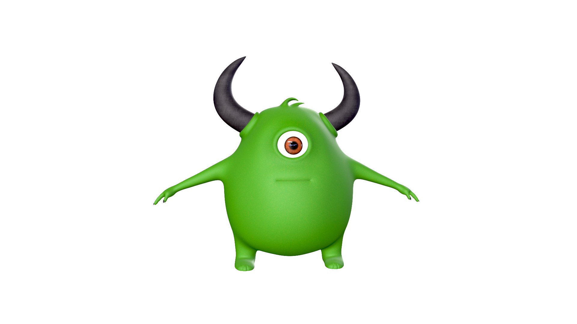 Cartoon One Eye Monster 3D Model - TurboSquid 2287820