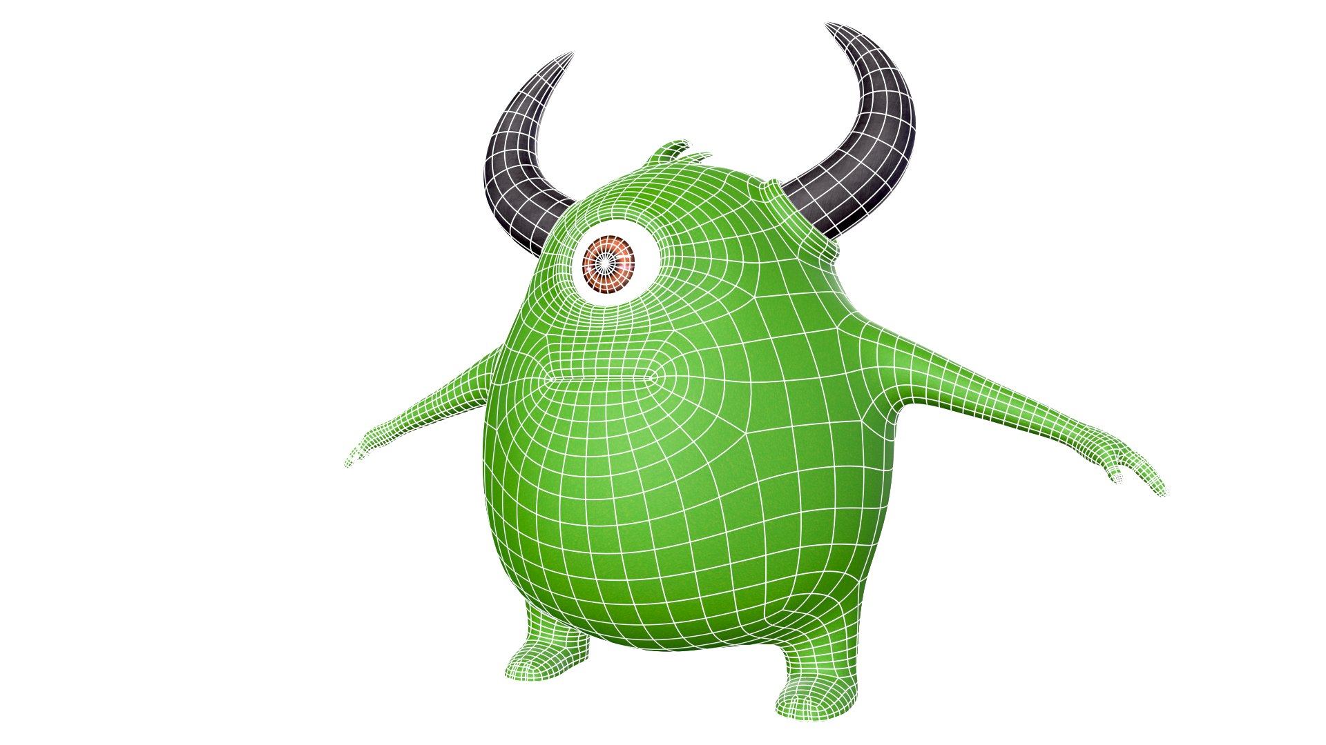 Cartoon One Eye Monster 3D Model - TurboSquid 2287820