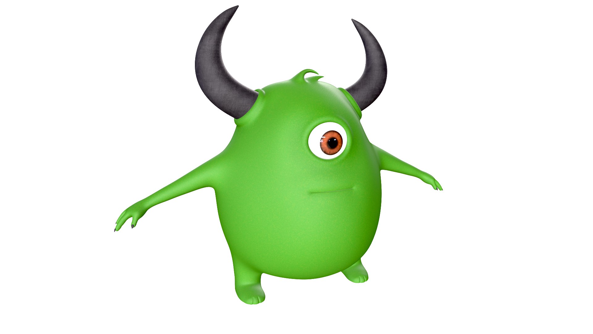 Cartoon One Eye Monster 3D Model - TurboSquid 2287820