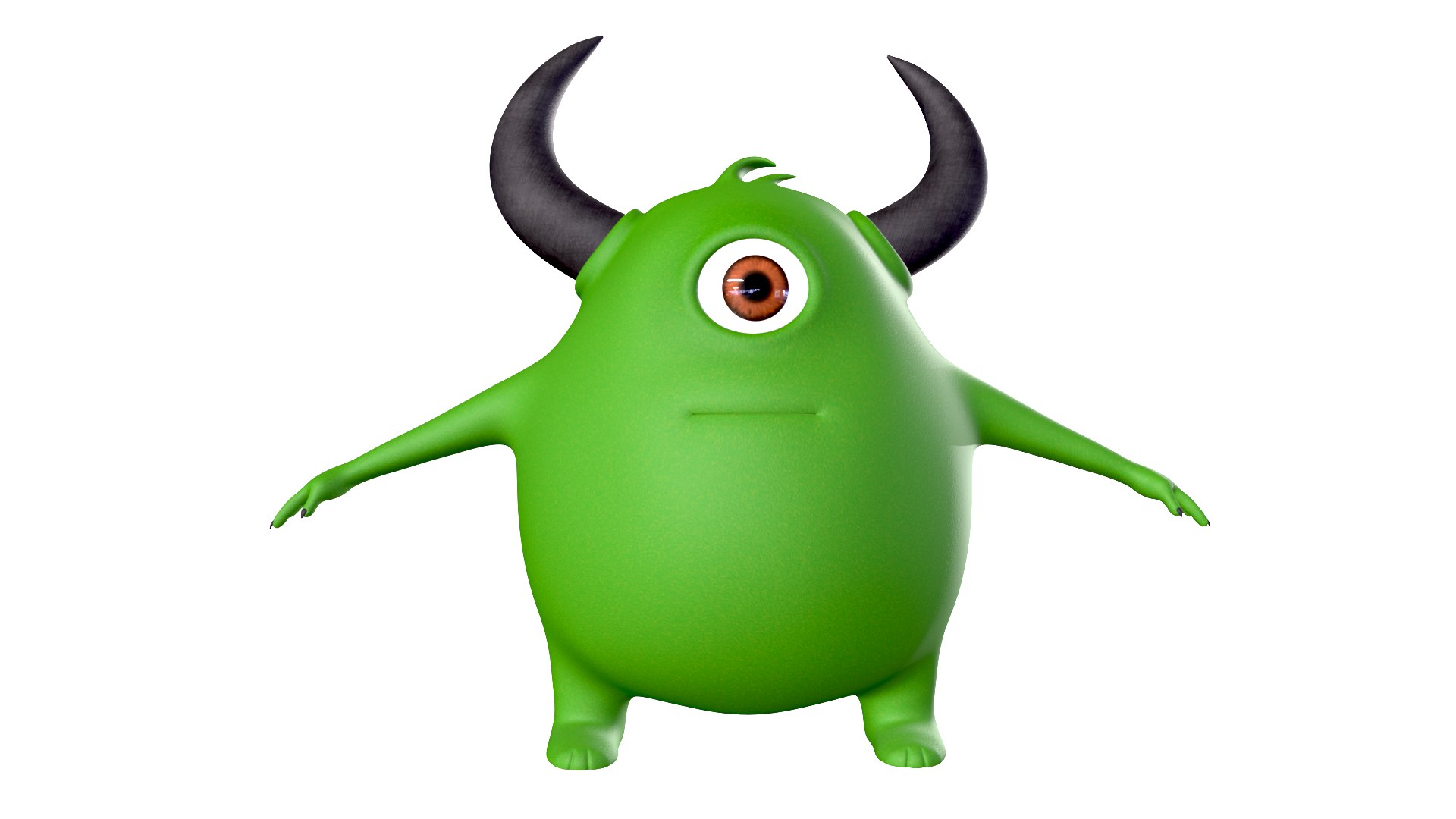 Cartoon One Eye Monster 3D Model - TurboSquid 2287820