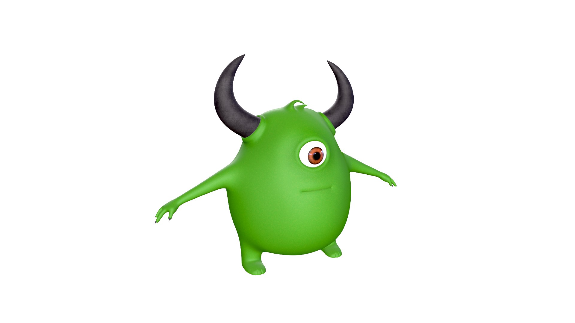 Cartoon One Eye Monster 3D Model - TurboSquid 2287820
