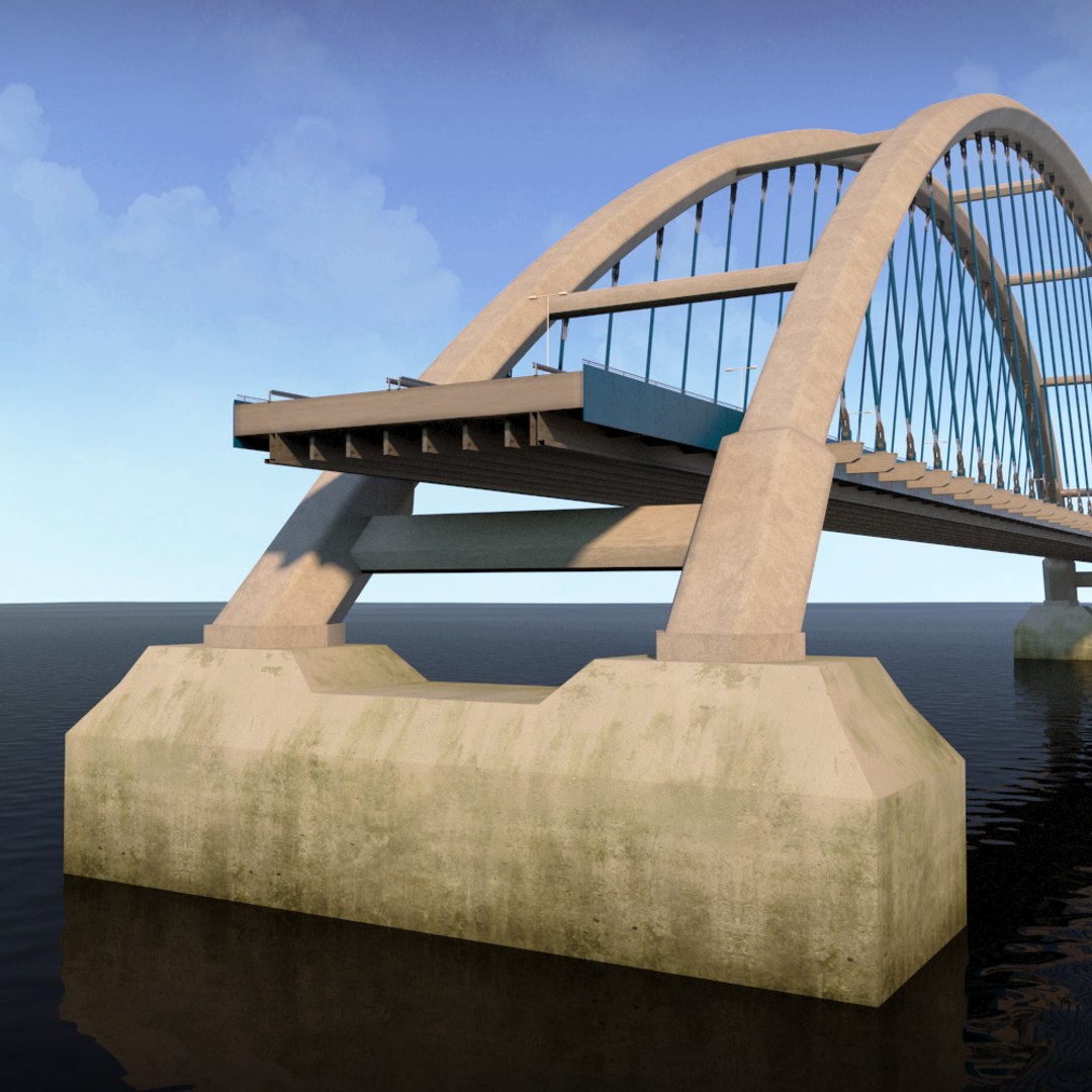 3d suspended bridge model