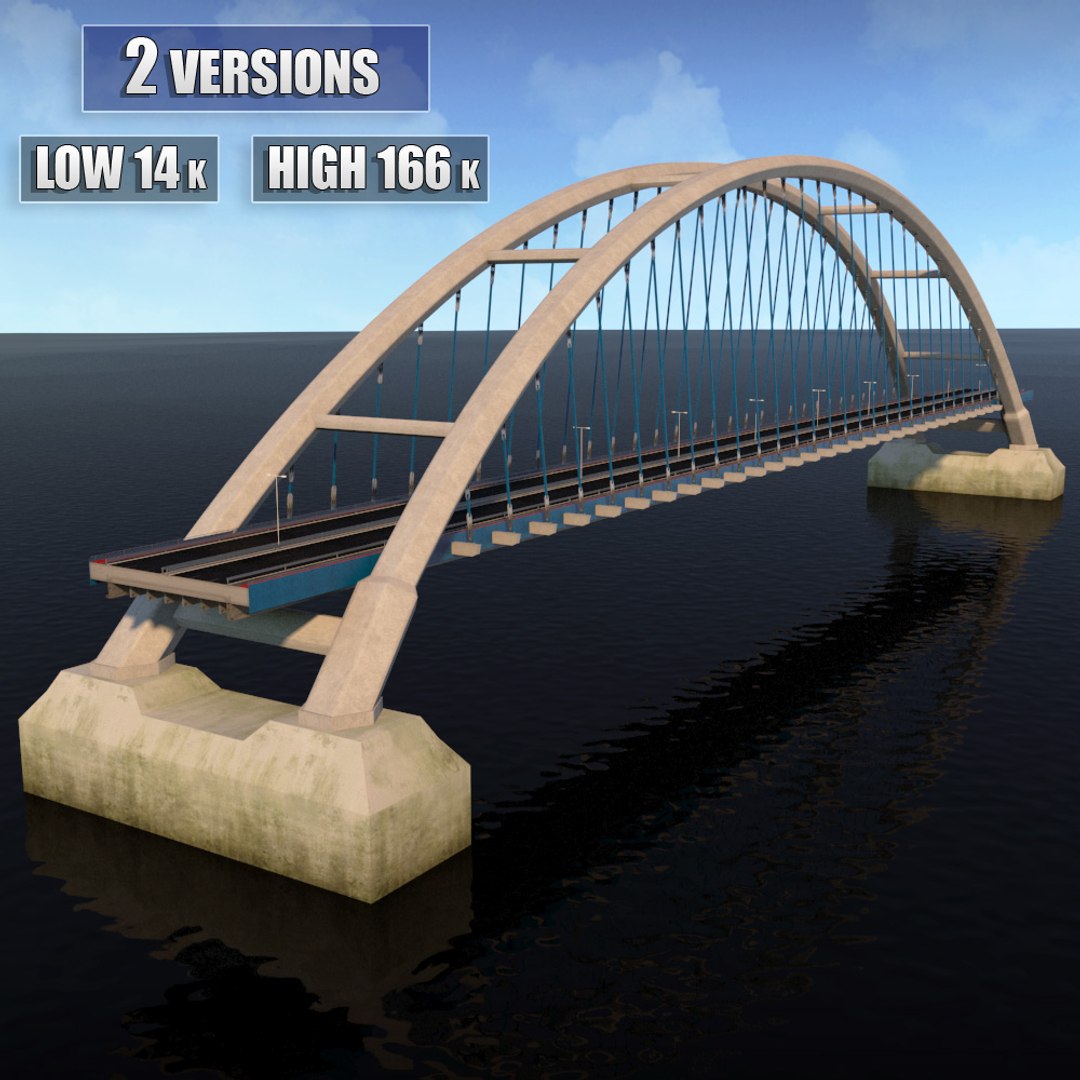 3d suspended bridge model