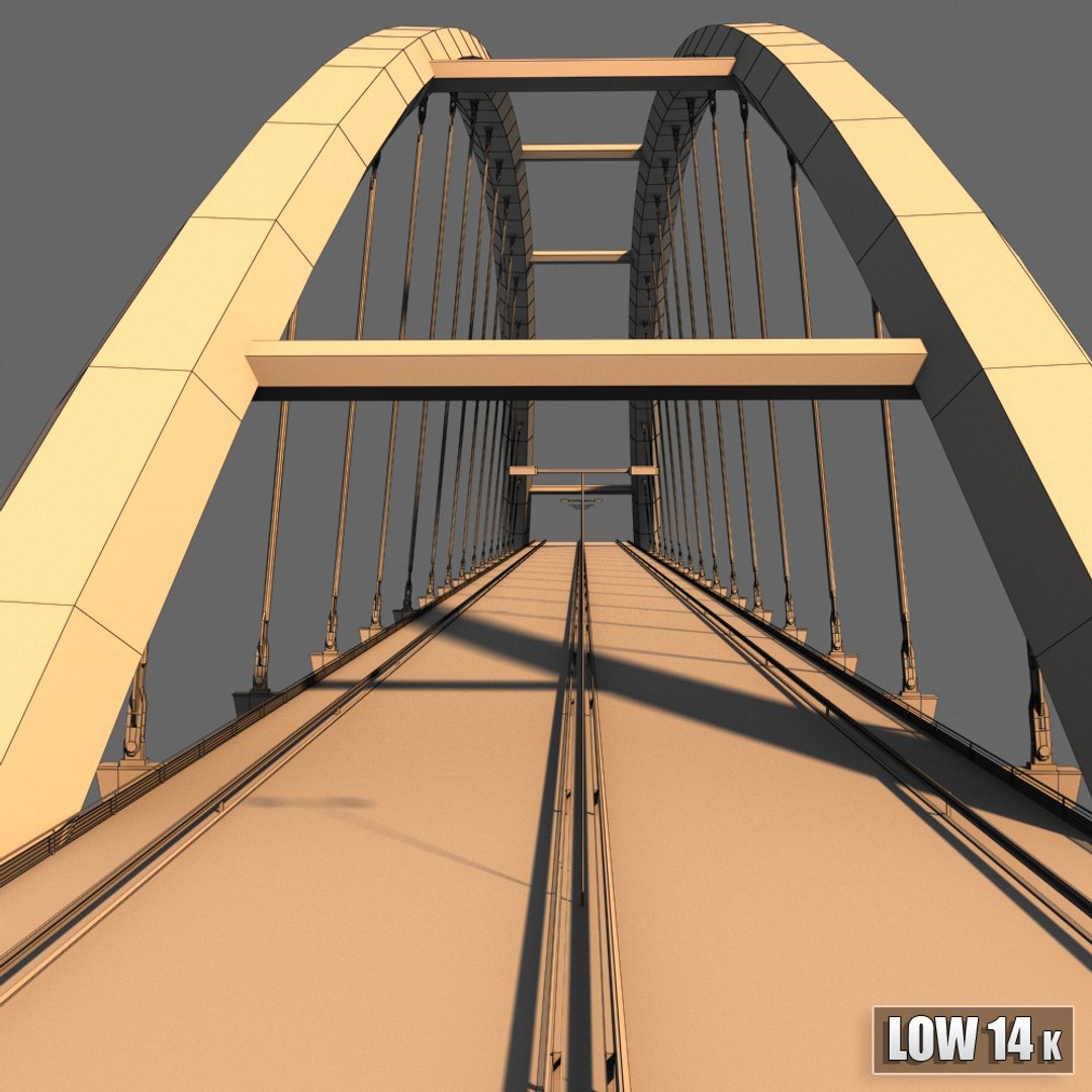 3d suspended bridge model