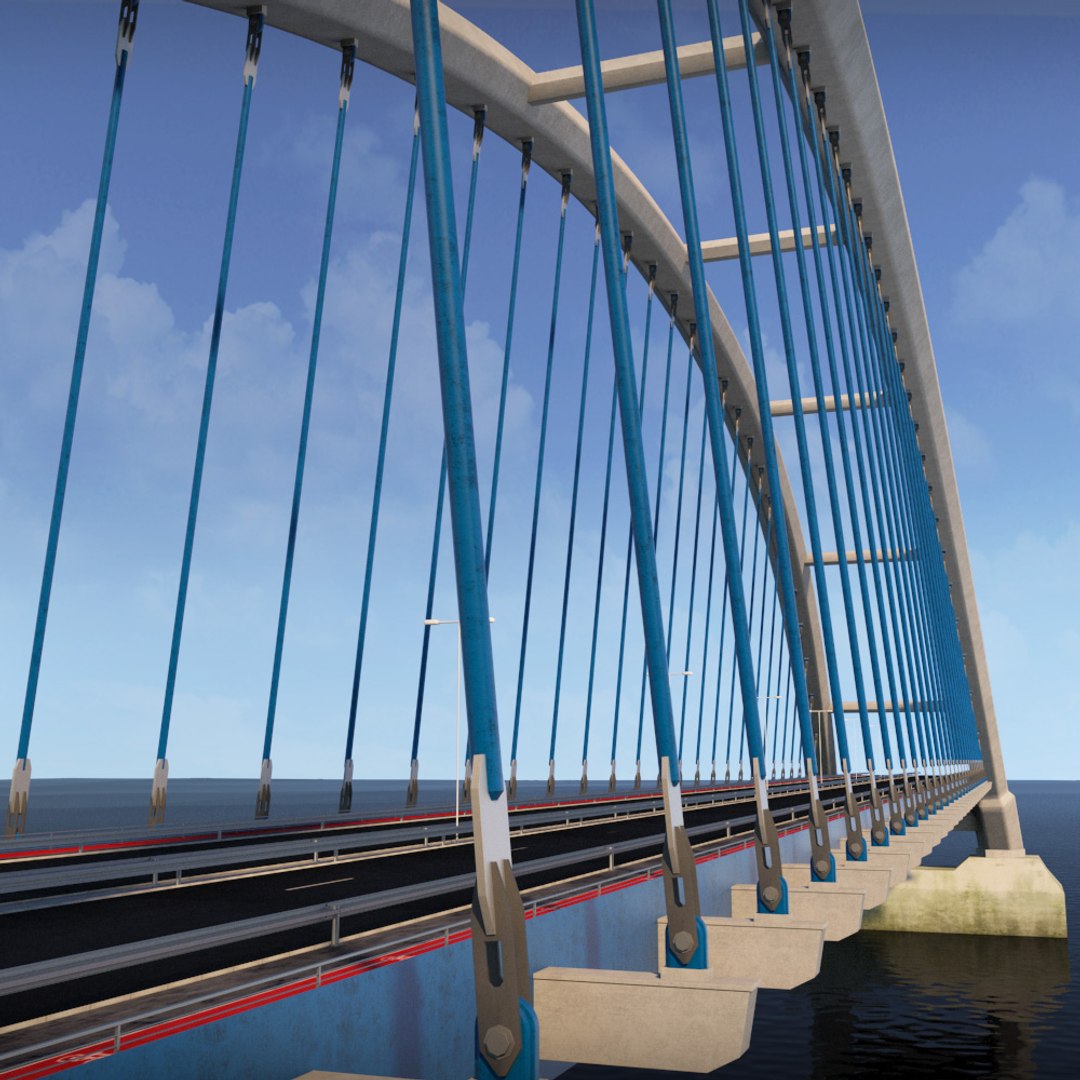 3d Suspended Bridge Model
