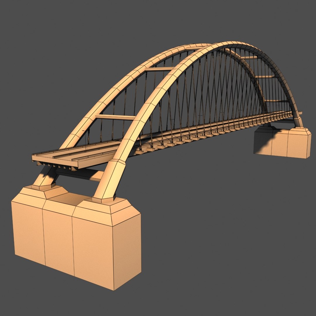3d Suspended Bridge Model