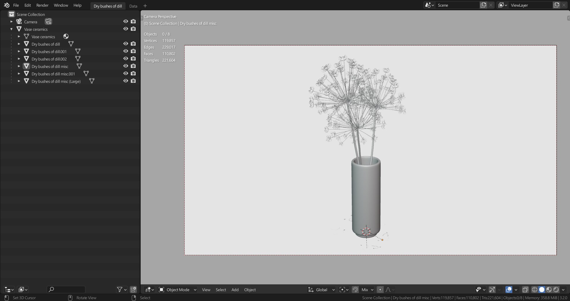 Dry Bushes Of Dill 3D Model - TurboSquid 1939057