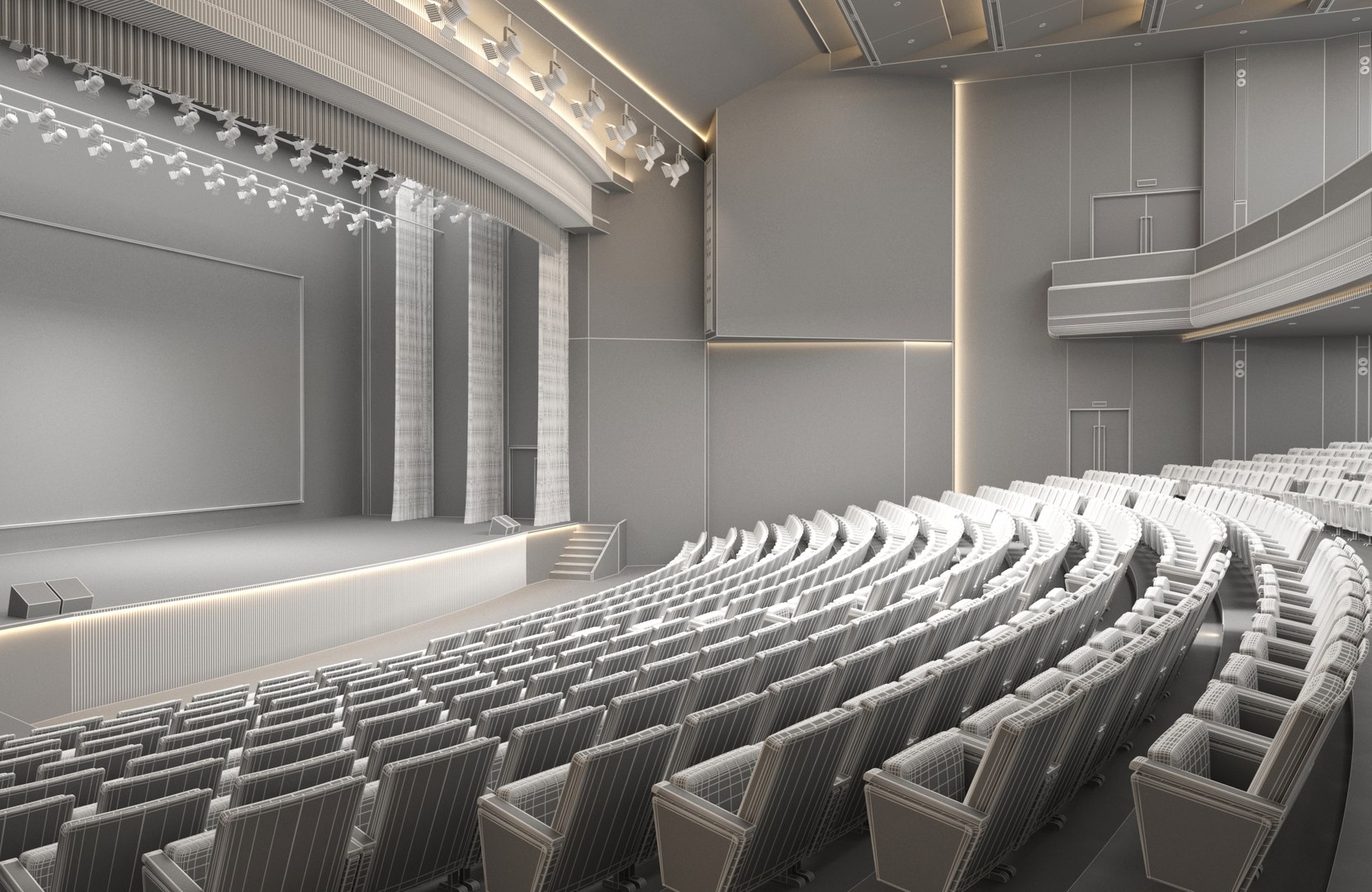 Theater Interior 01 3D - TurboSquid 2238712