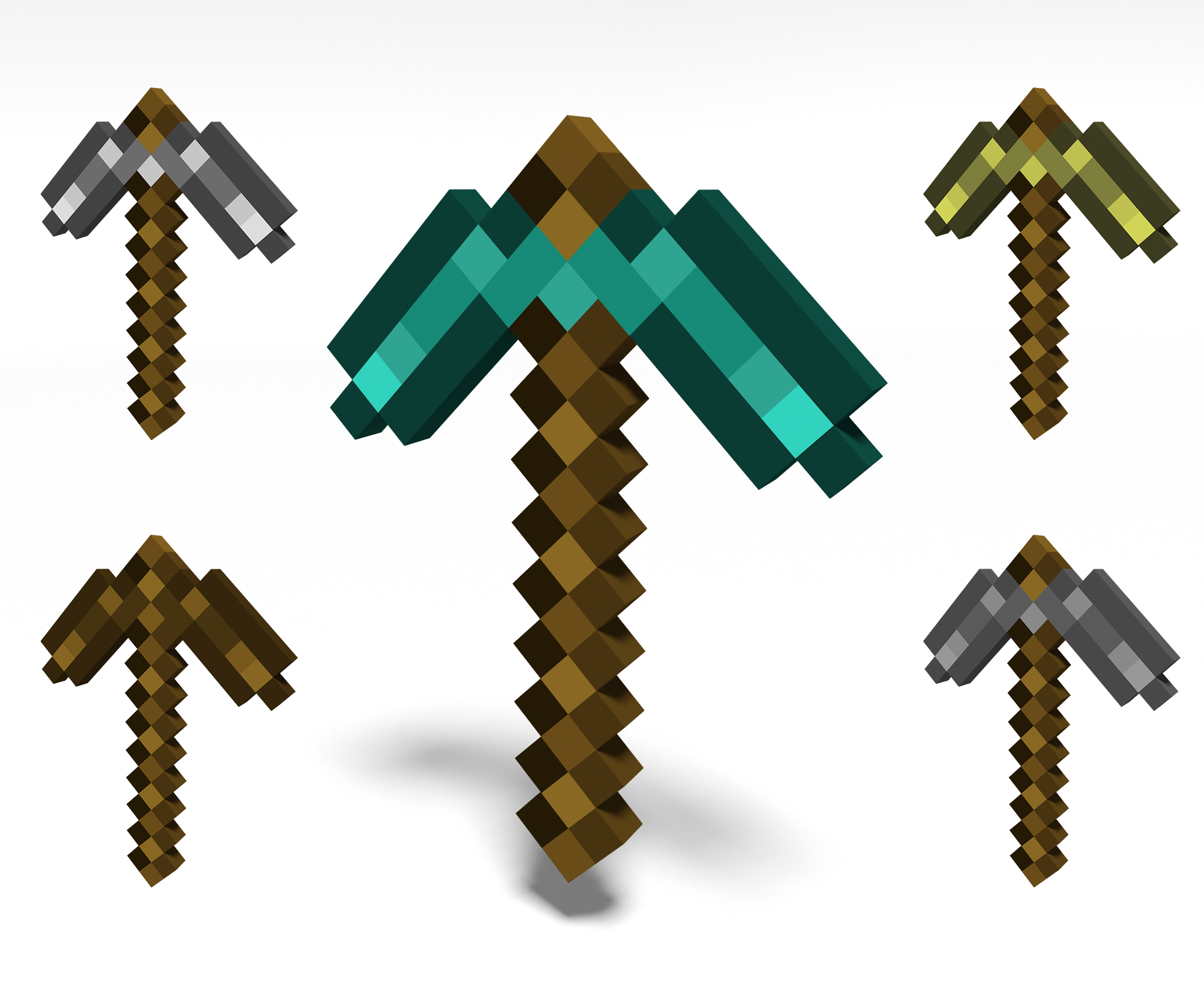 modelo 3d Minecraft armas y herramientas - TurboSquid 1382822