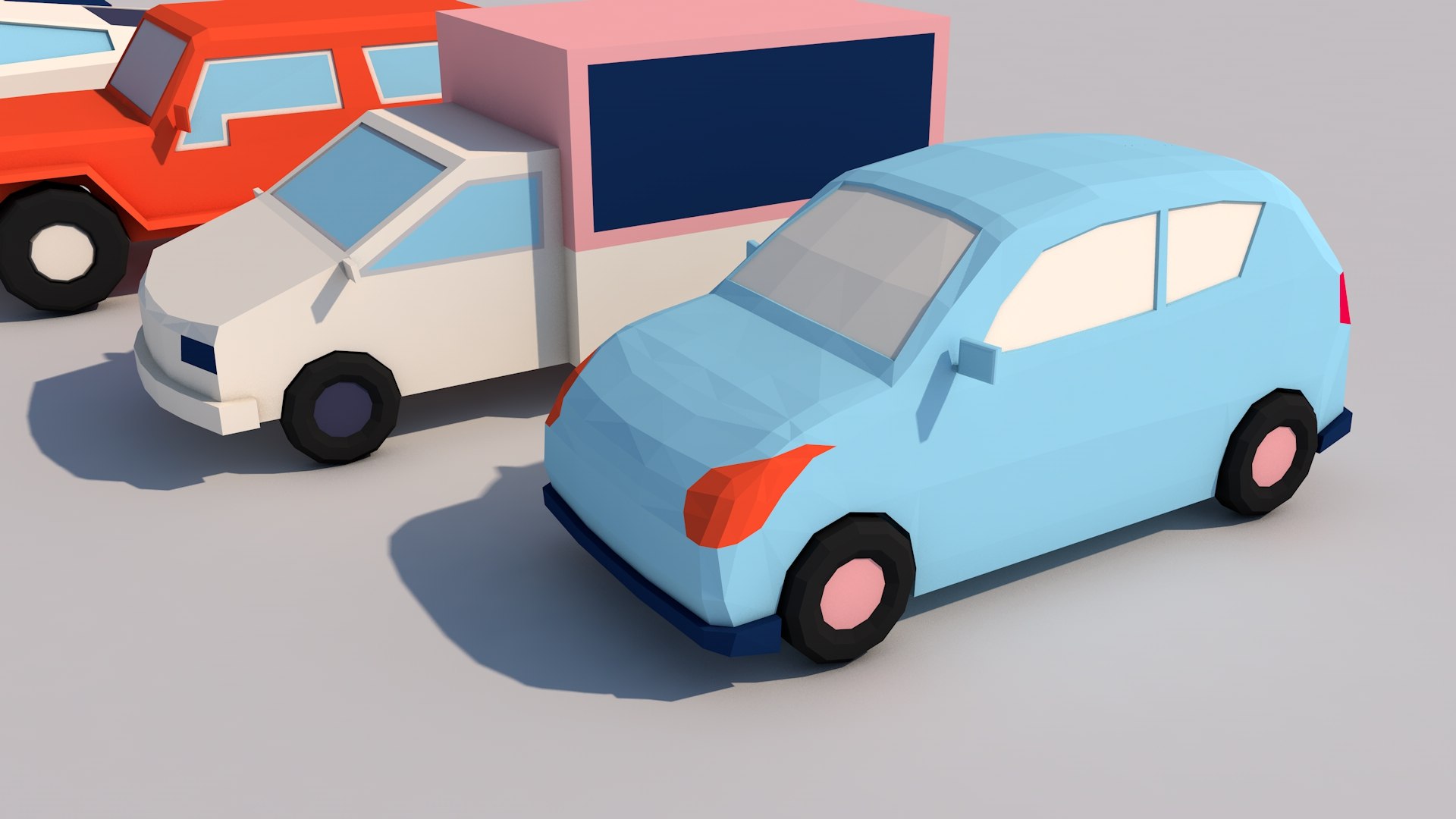 Cars Low Poly 3D Model - TurboSquid 2394845