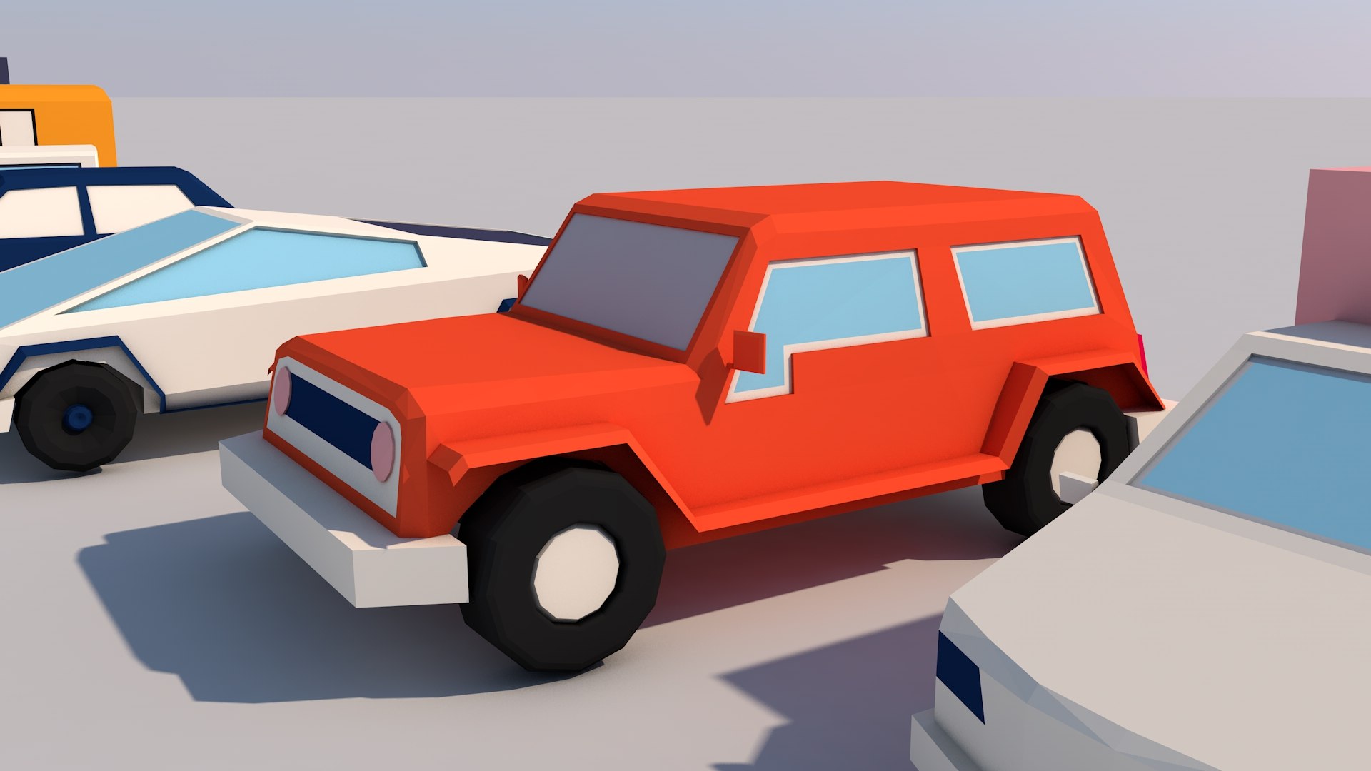 Cars Low Poly 3D Model - TurboSquid 2394845