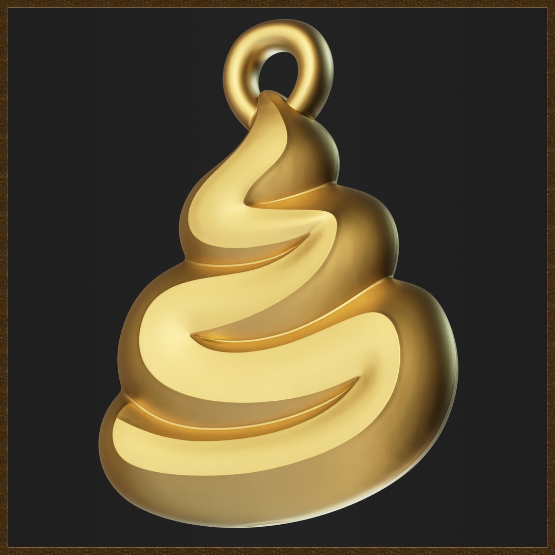 3D Funny Poop Symbol Jewelry - TurboSquid 2431000