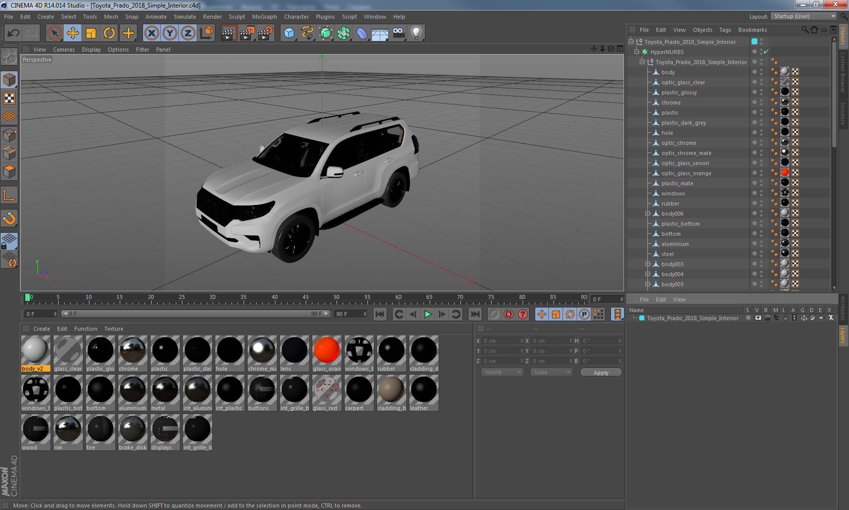 Toyota prado 2018 simple model - TurboSquid 1329177
