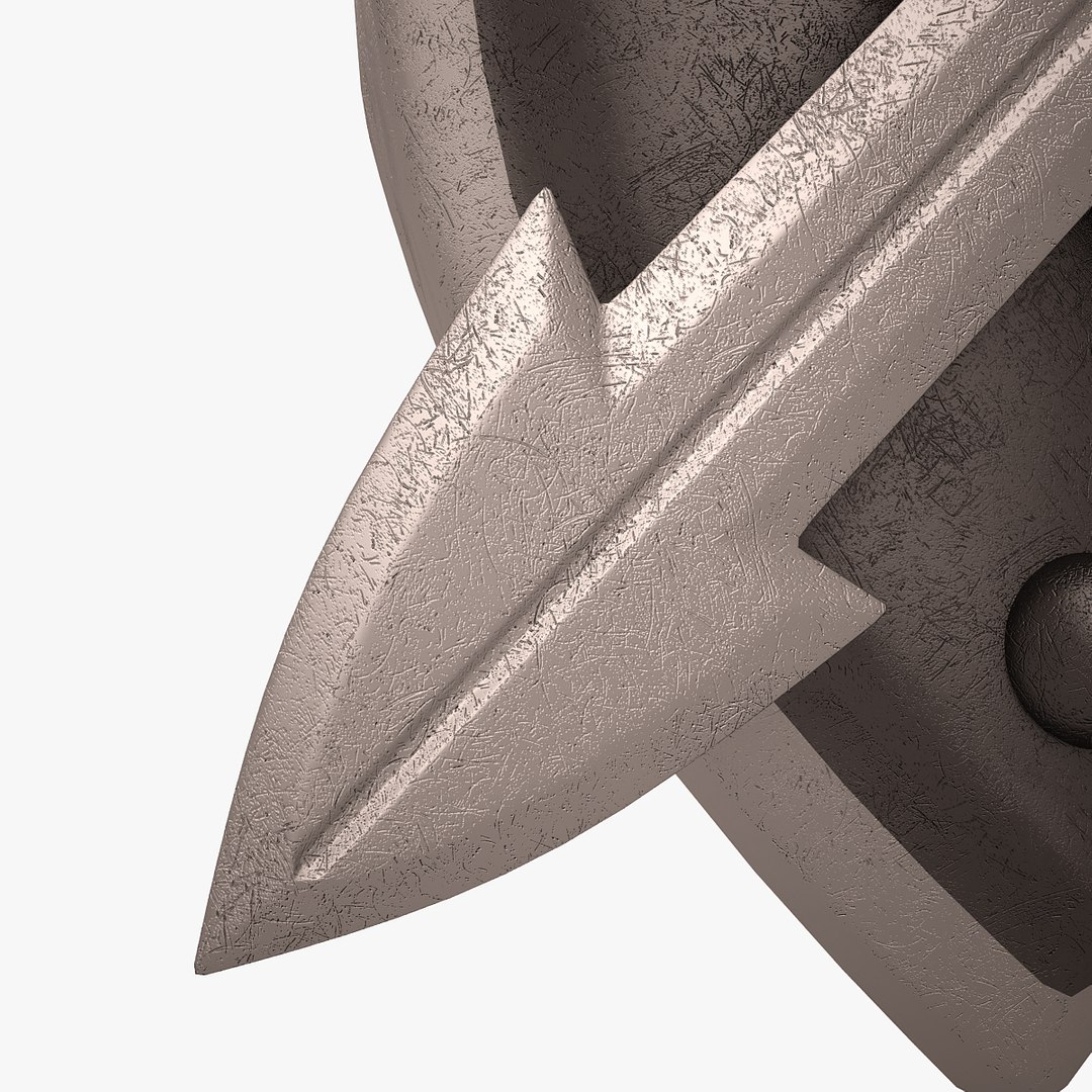3d decorative sword shield