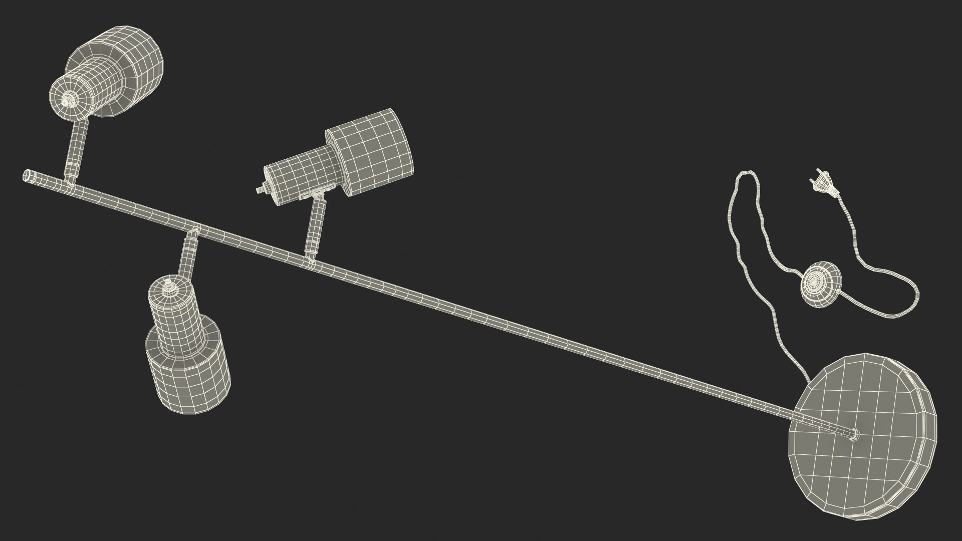 3D Two Shades Floor Lamp Black - TurboSquid 2027742