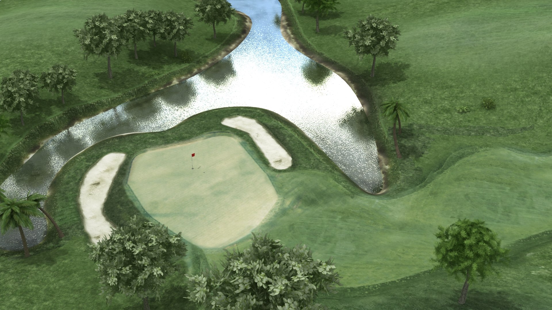 Golf course 3D model - TurboSquid 1293165