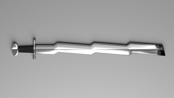 Wavy sword 2 3D model - TurboSquid 1589650