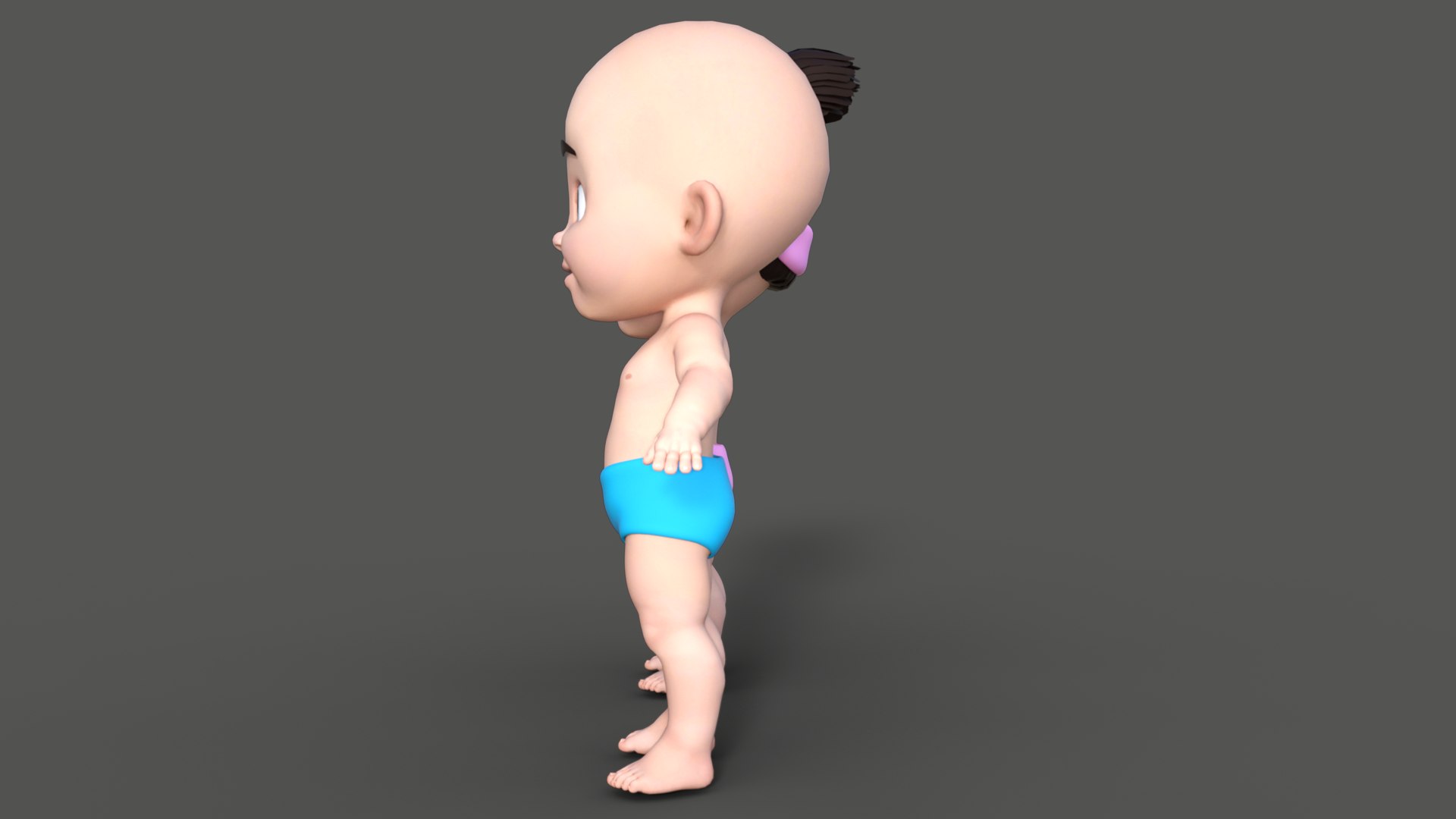 3D Model Cartoon Baby Boy And Girl 3D Model - TurboSquid 1910562