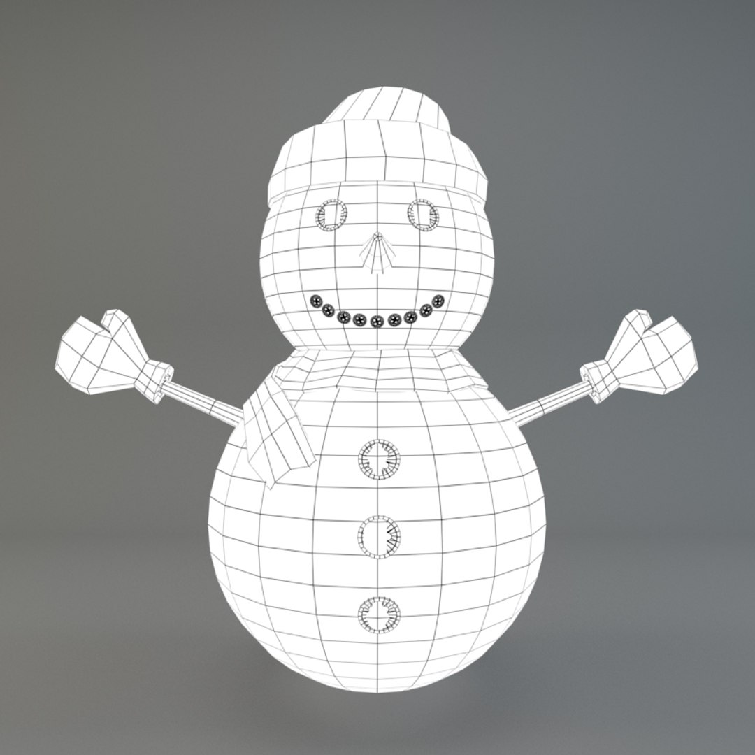 Snowman Snow Man 3D Model - TurboSquid 1219412