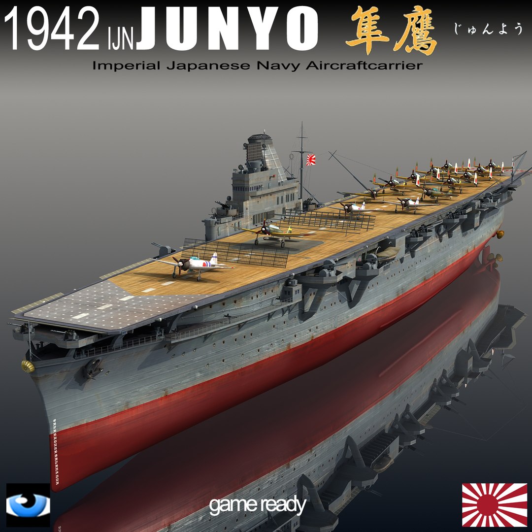 Japanese Junyo 1942 Model - TurboSquid 1337317