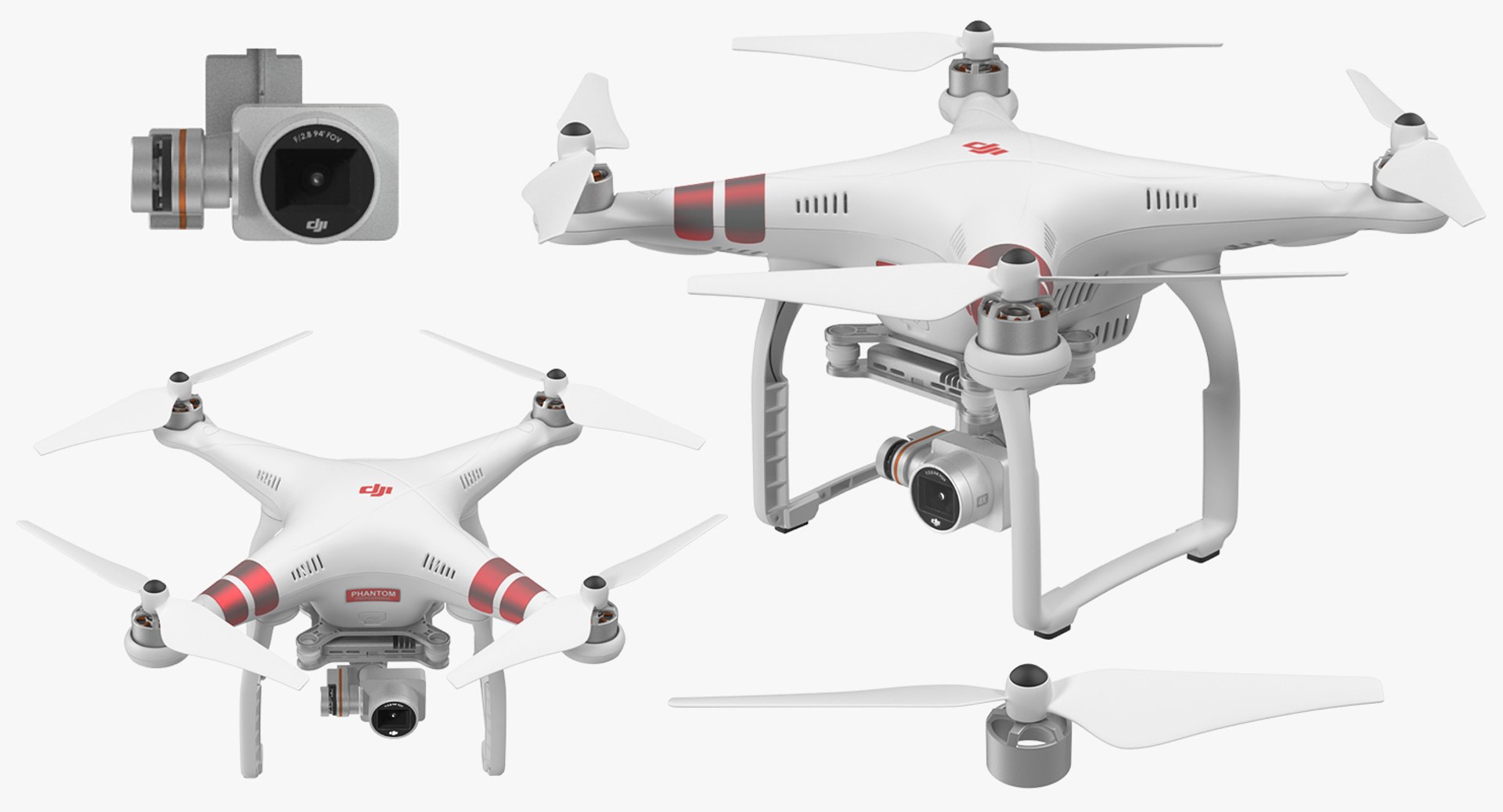 3d dji phantom 3 professional model