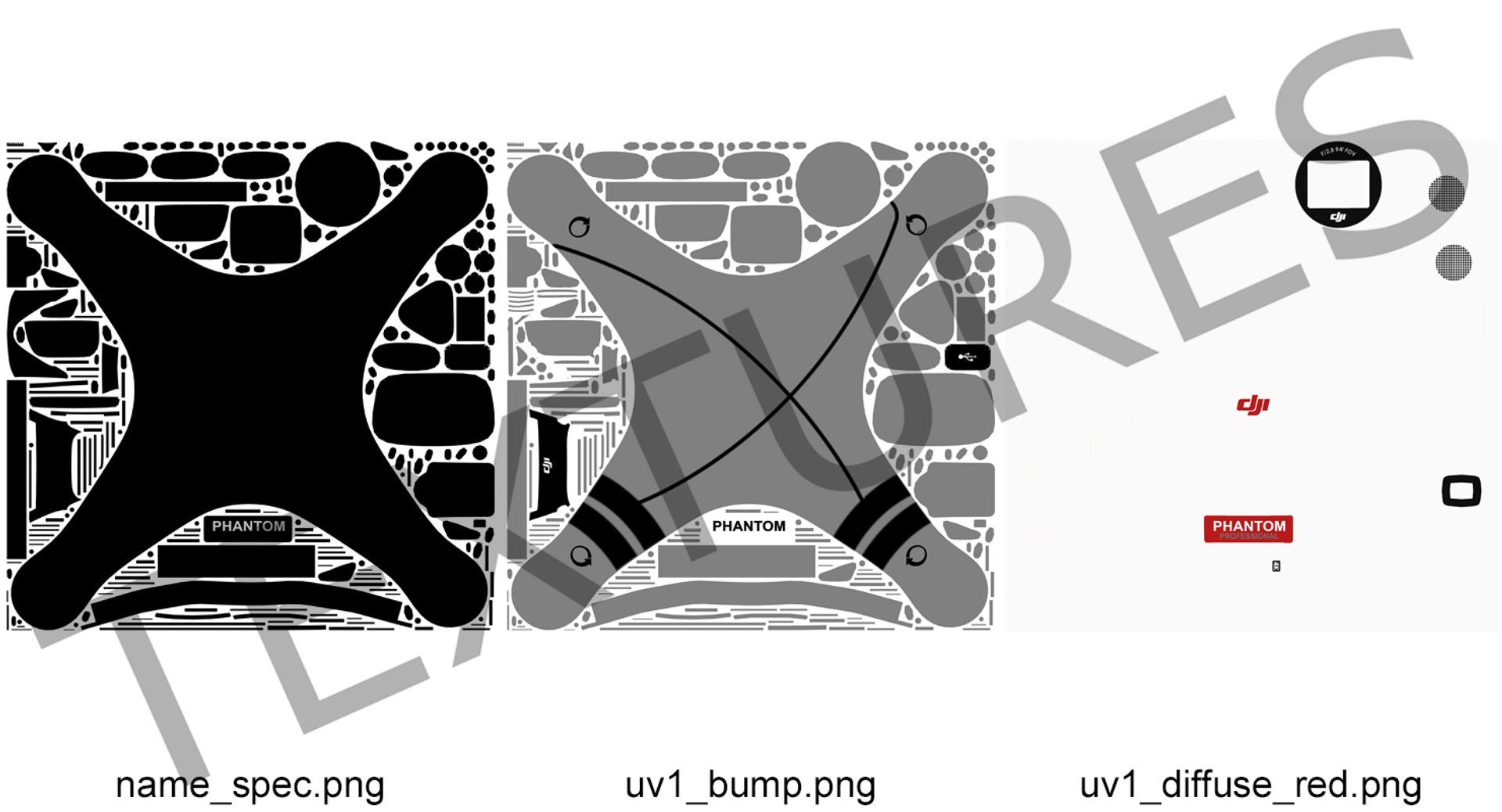 3d dji phantom 3 professional model