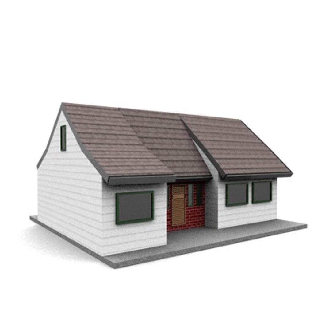 3d american neighborhood house