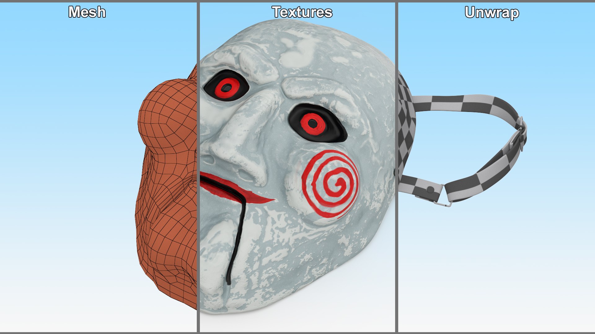 3D Lying Billy Puppet Vacuform Mask - TurboSquid 2005964