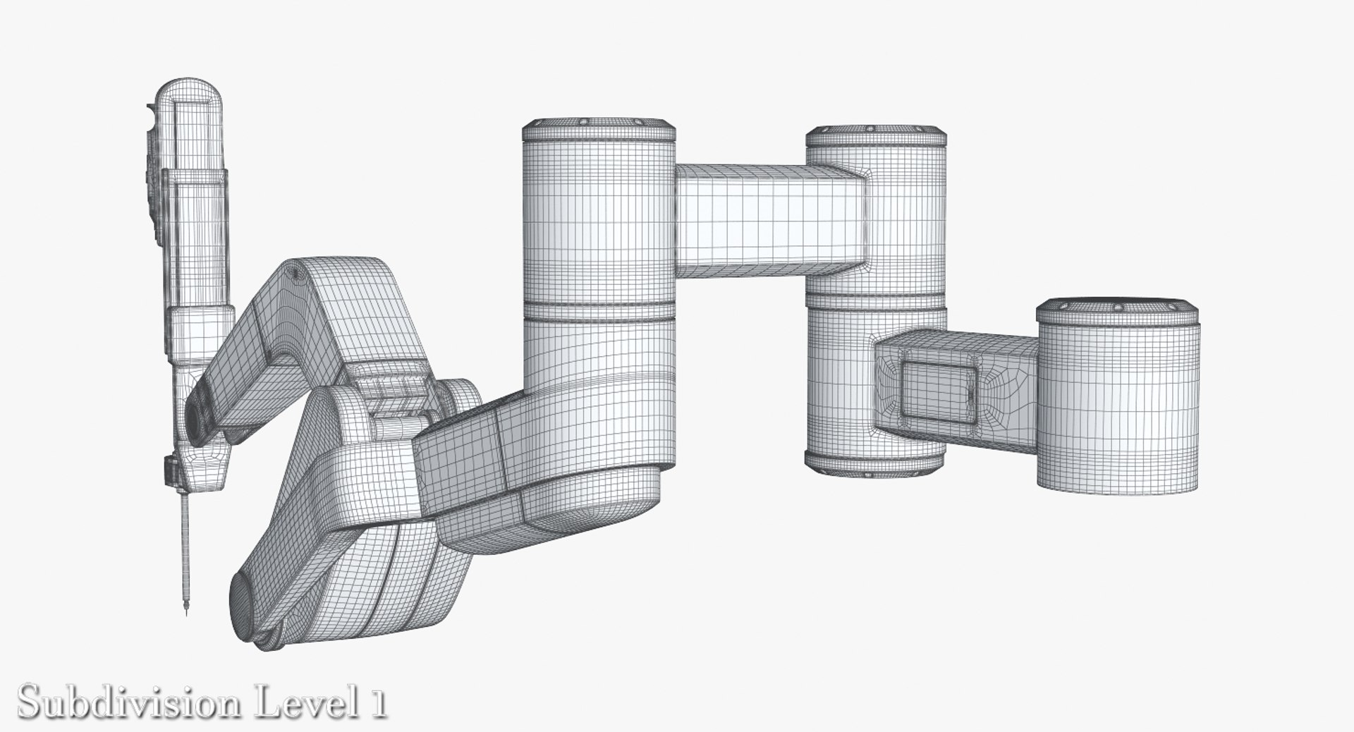 3d 3ds laboratory robot arm 3