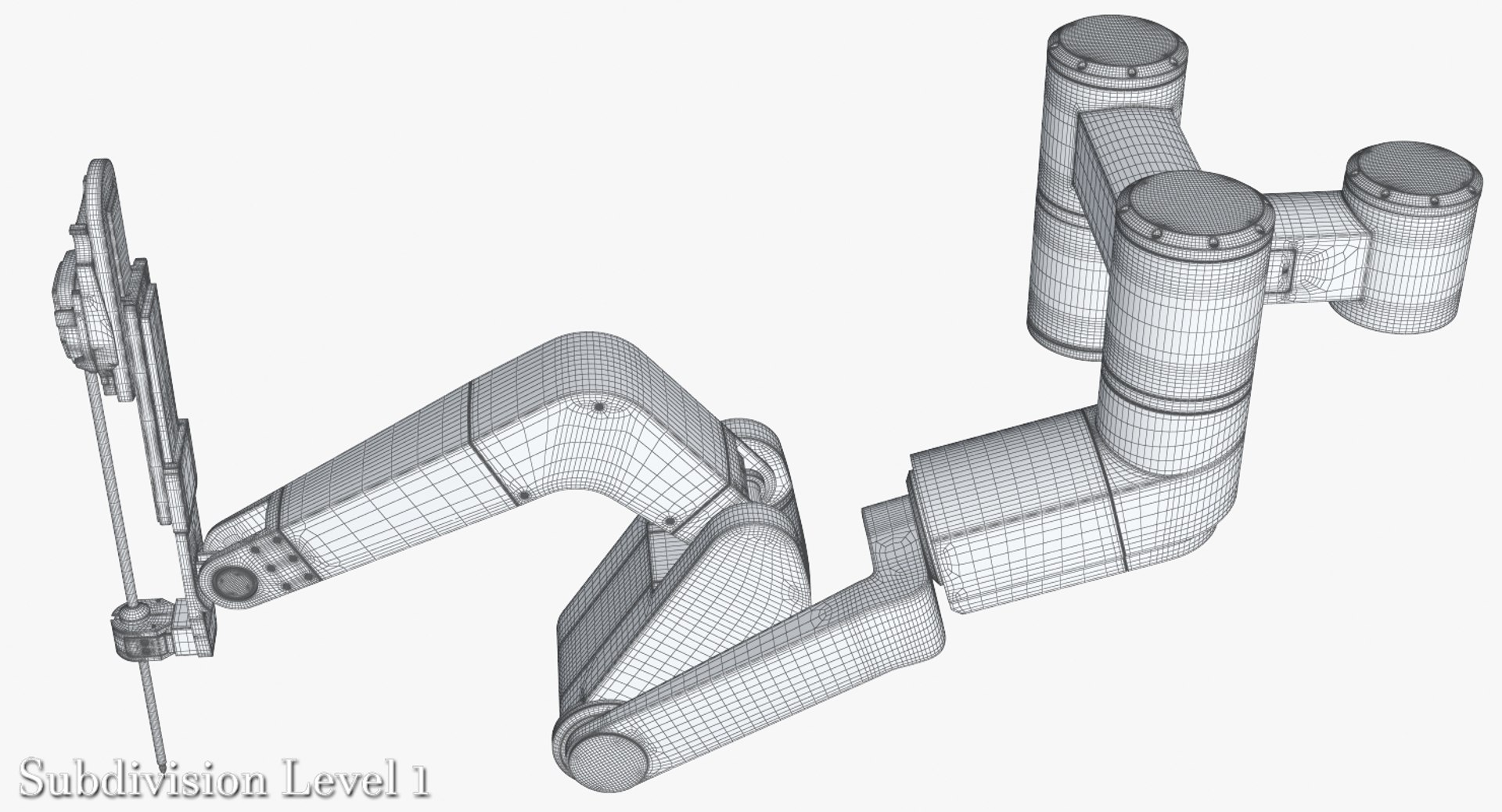 3d 3ds laboratory robot arm 3